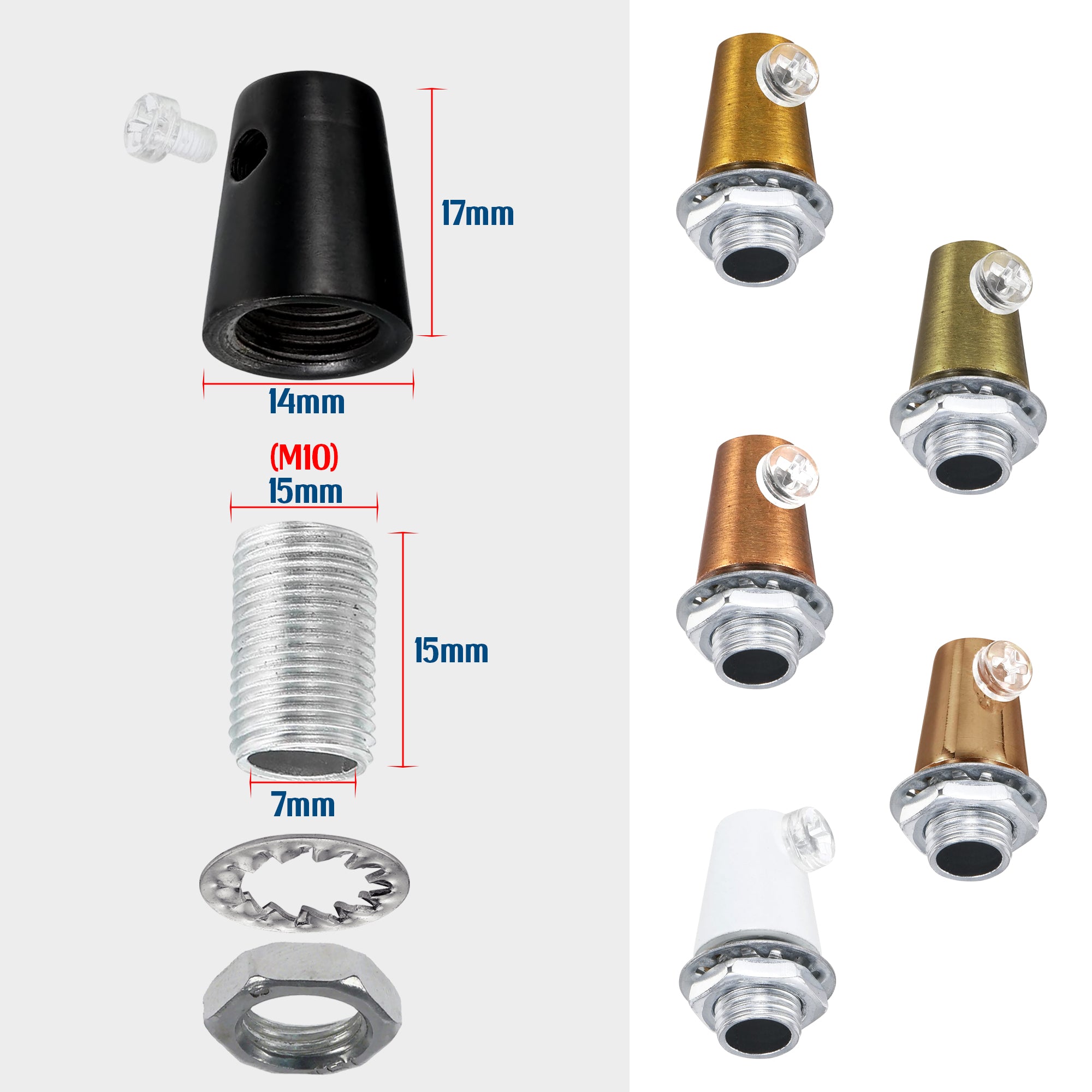 5 Pack Strain Reliefs M10 Cord Grips Clamps for Lights - 6046 – LEDSone ...