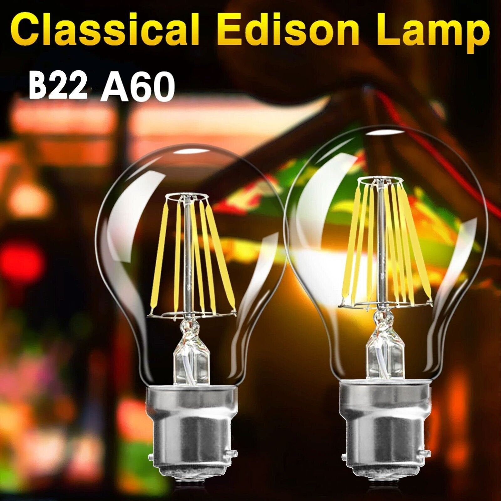 3 x Antique Style Edison Vintage LED Light Bulbs Industrial Retro Lamps ...